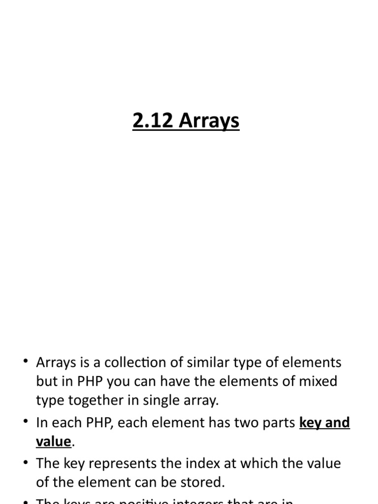 4 Array | PDF | Php | Pointer (Computer Programming)