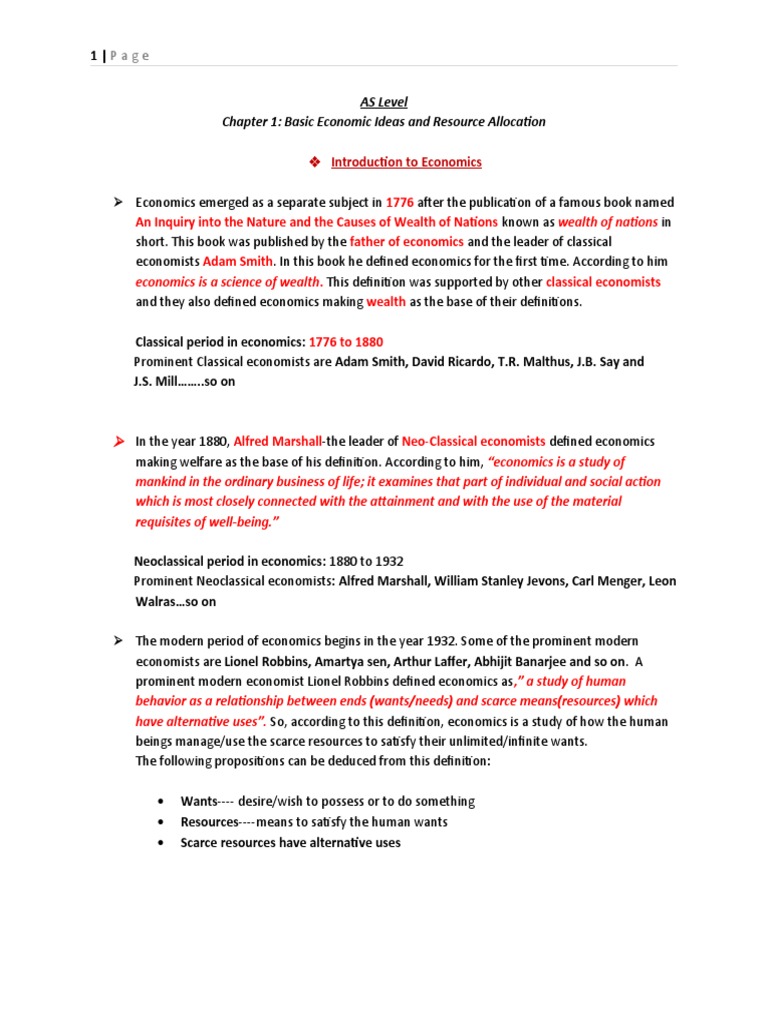 AS Level, Chapter.1 (Revised) - 1 | PDF