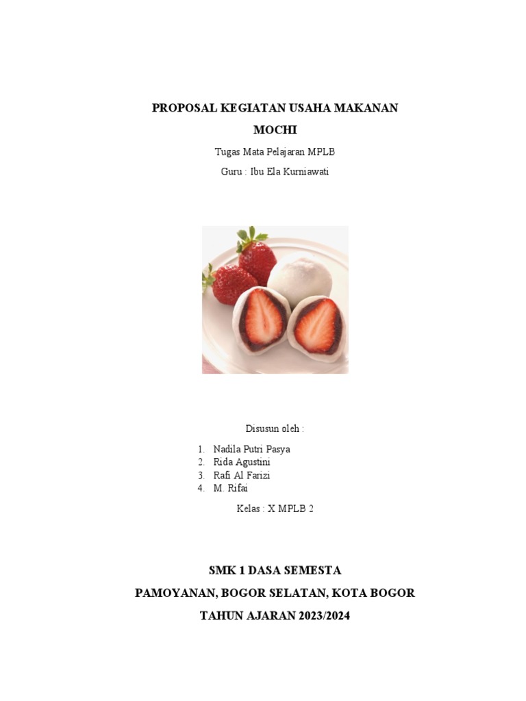 PROPOSAL KEGIATAN USAHA MAKANAN | PDF