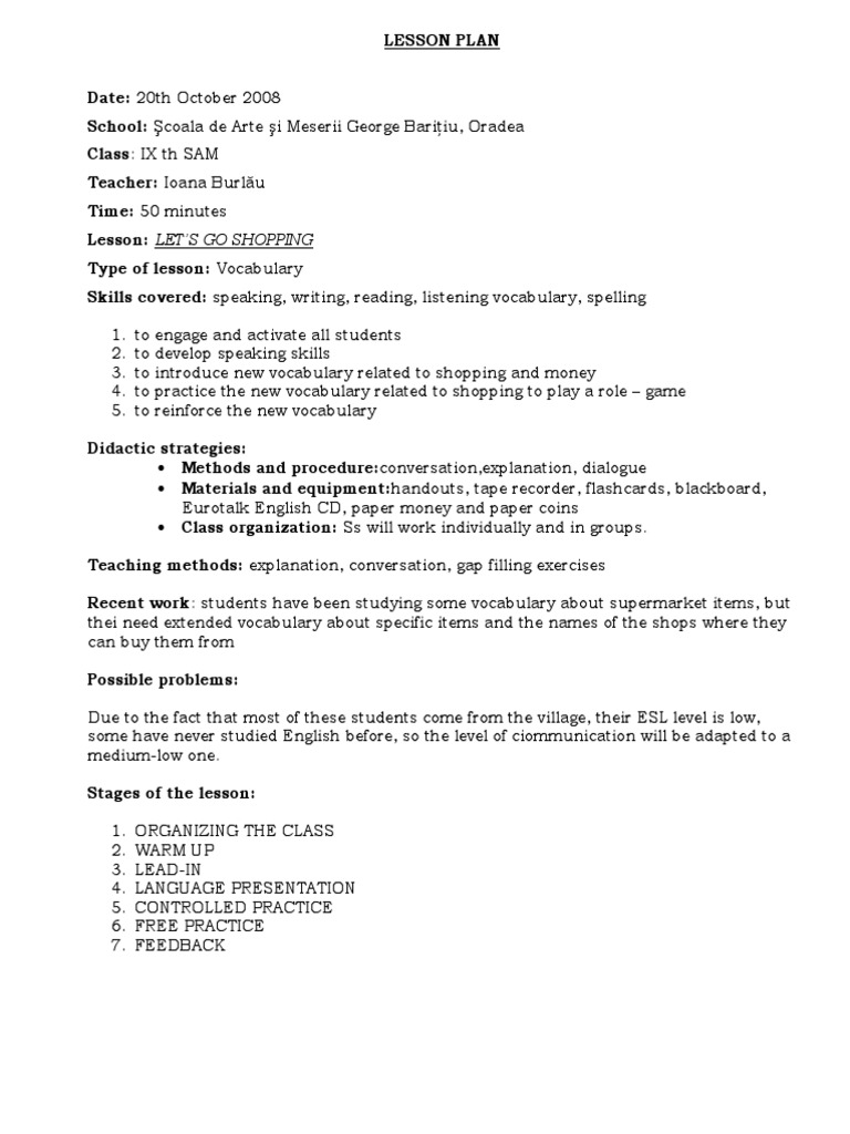 Lets Go Shopping | PDF