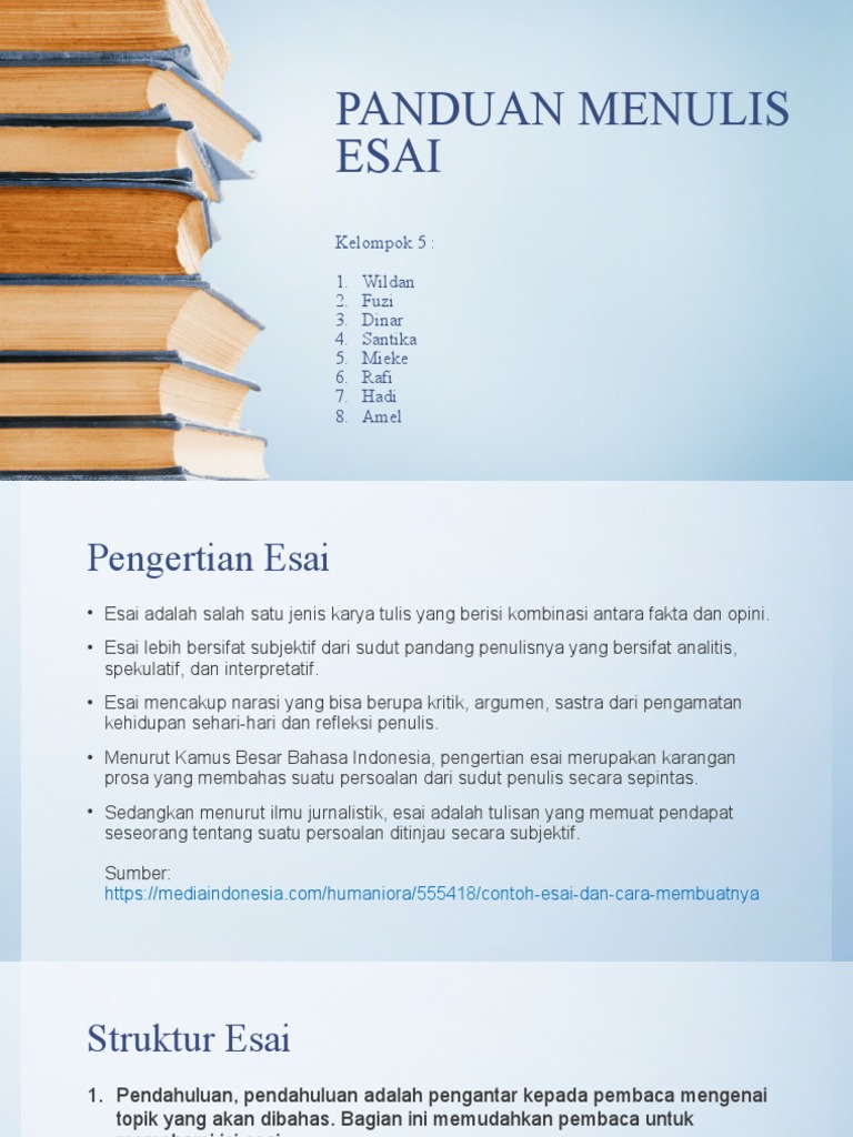 Panduan Menulis Esai | PDF | Fiksi Umum