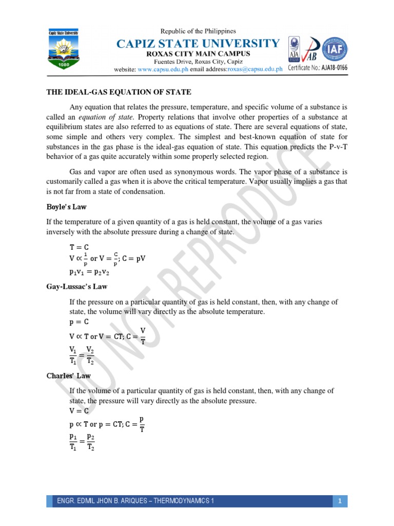 Module 3 Ideal Gases and Ideal Gas Law | PDF | Gases | Mole (Unit)