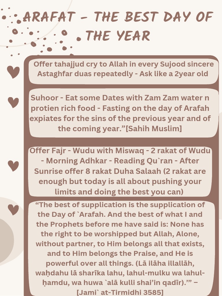 Arafat - The Best Day of The Year | PDF