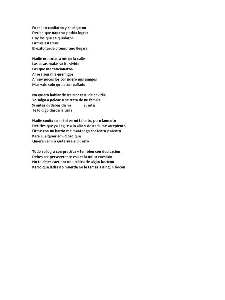 Letra Rap | PDF