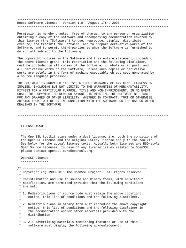 Licenses | PDF | Source Code | License