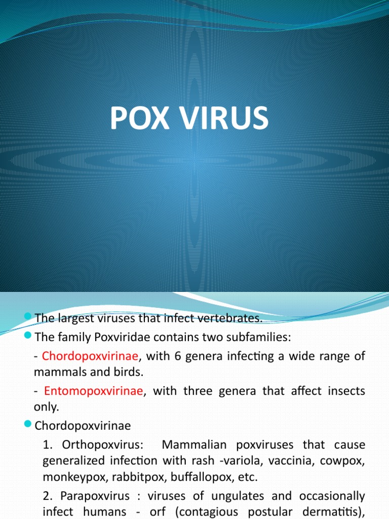 Pox Virus | PDF | Smallpox | Causes Of Death
