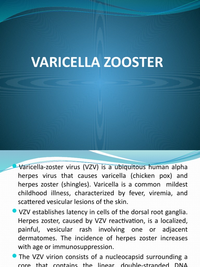 Varicella Zooster | PDF | Public Health | Clinical Medicine