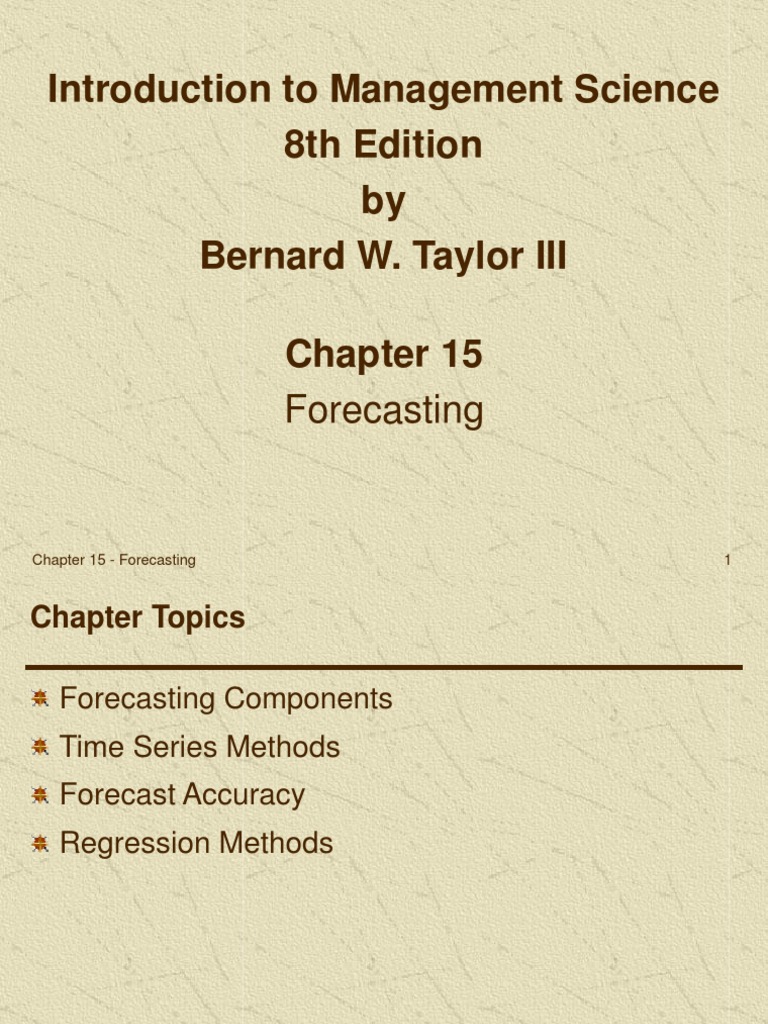 Forecasting 1 | PDF | Forecasting | Moving Average