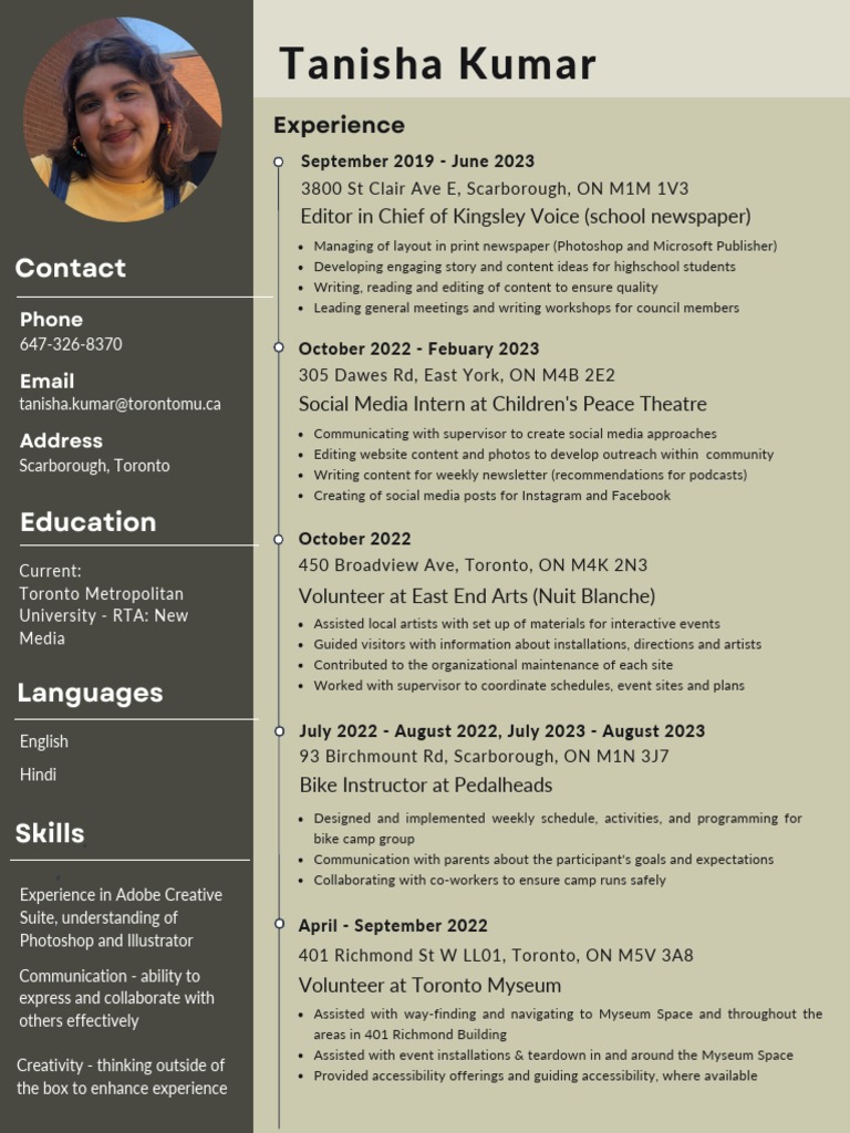 Tanisha Kumar - RESUME | PDF | Social Media | Popular Culture & Media ...