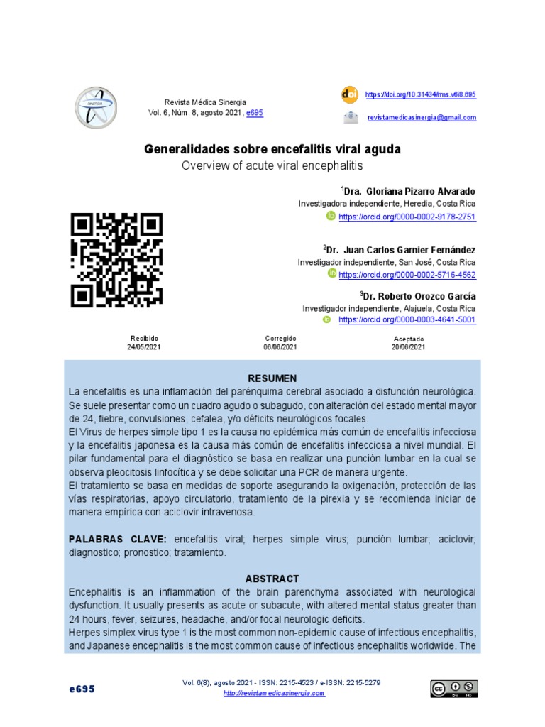 695-Texto Del Artículo-5807-1-10-20220628 | PDF | Virus | Reacción en ...