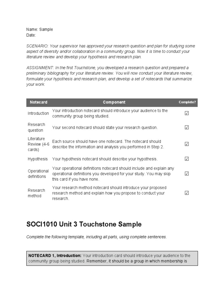SOCI1010 Touchstone 3 Sample | PDF | Minority Group | Sexual Orientation