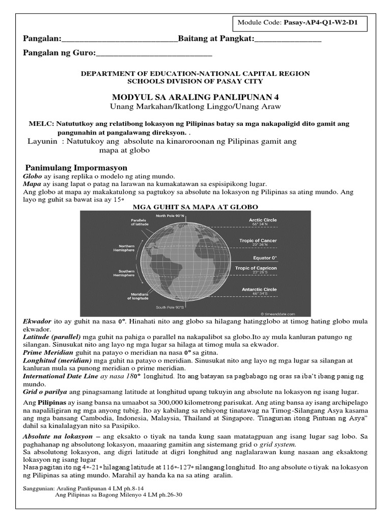 5 Pasay-Grade 4-AP Q1-W2 | PDF