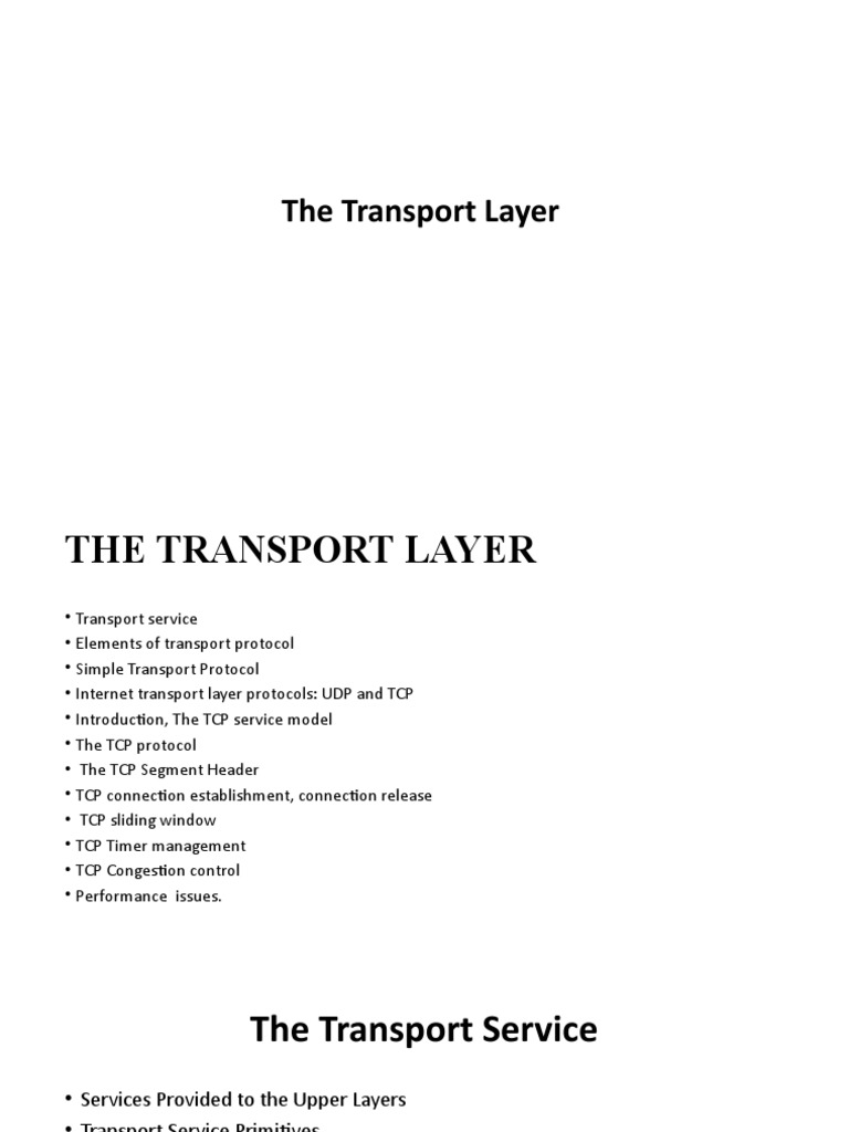 Transport Layer | PDF | Transmission Control Protocol | Port (Computer Networking)