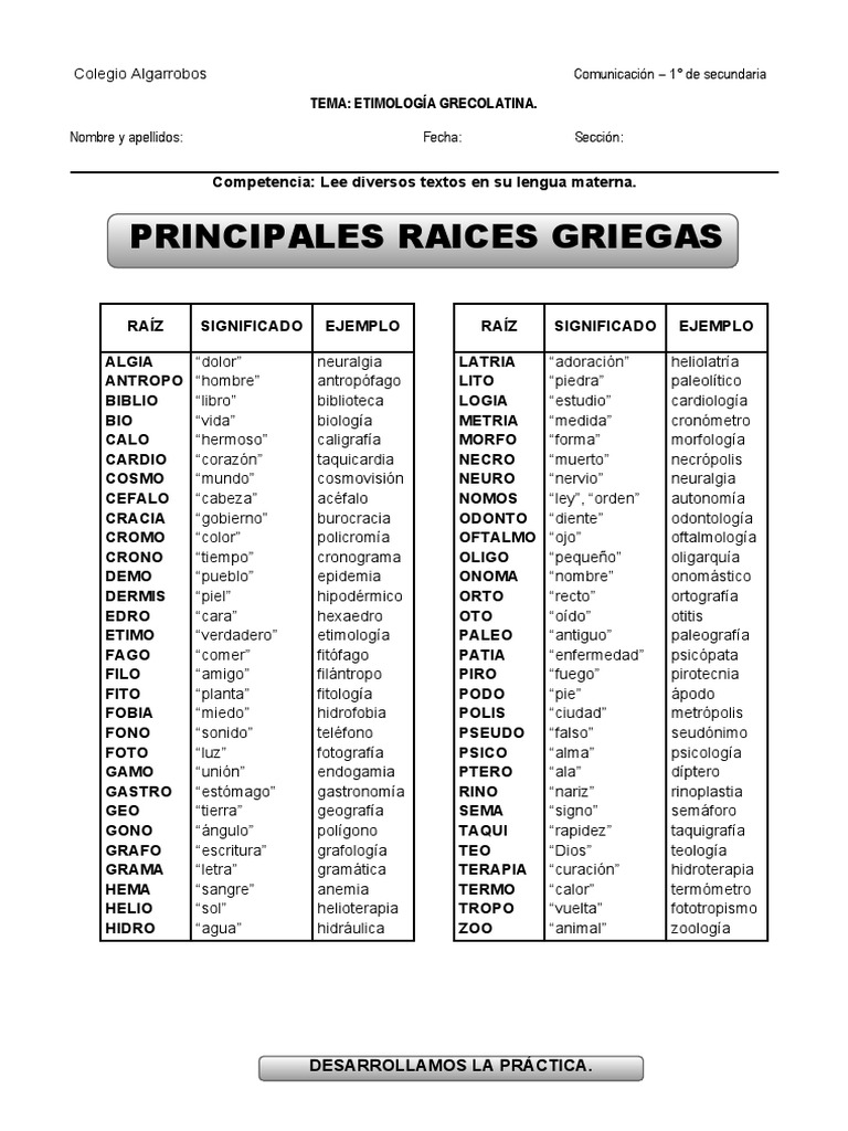 Raices Griegas | PDF