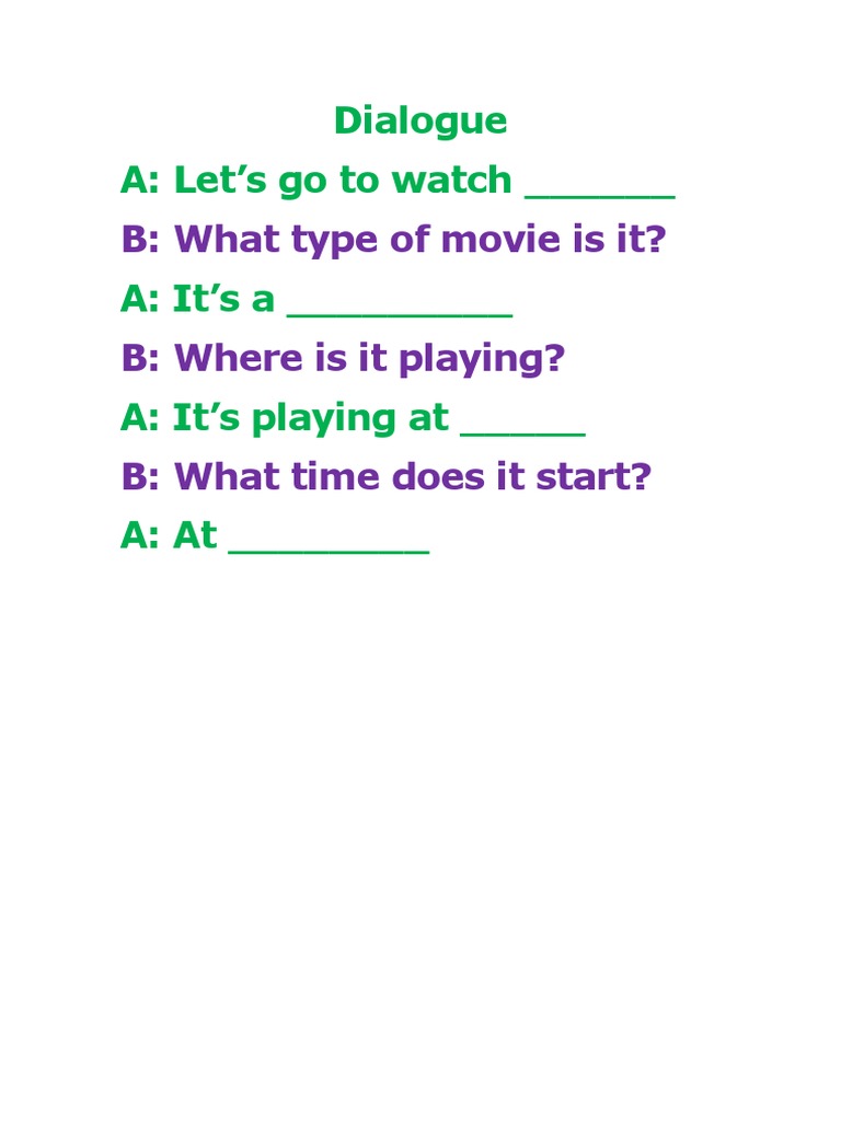 Dialogue - Movies | PDF