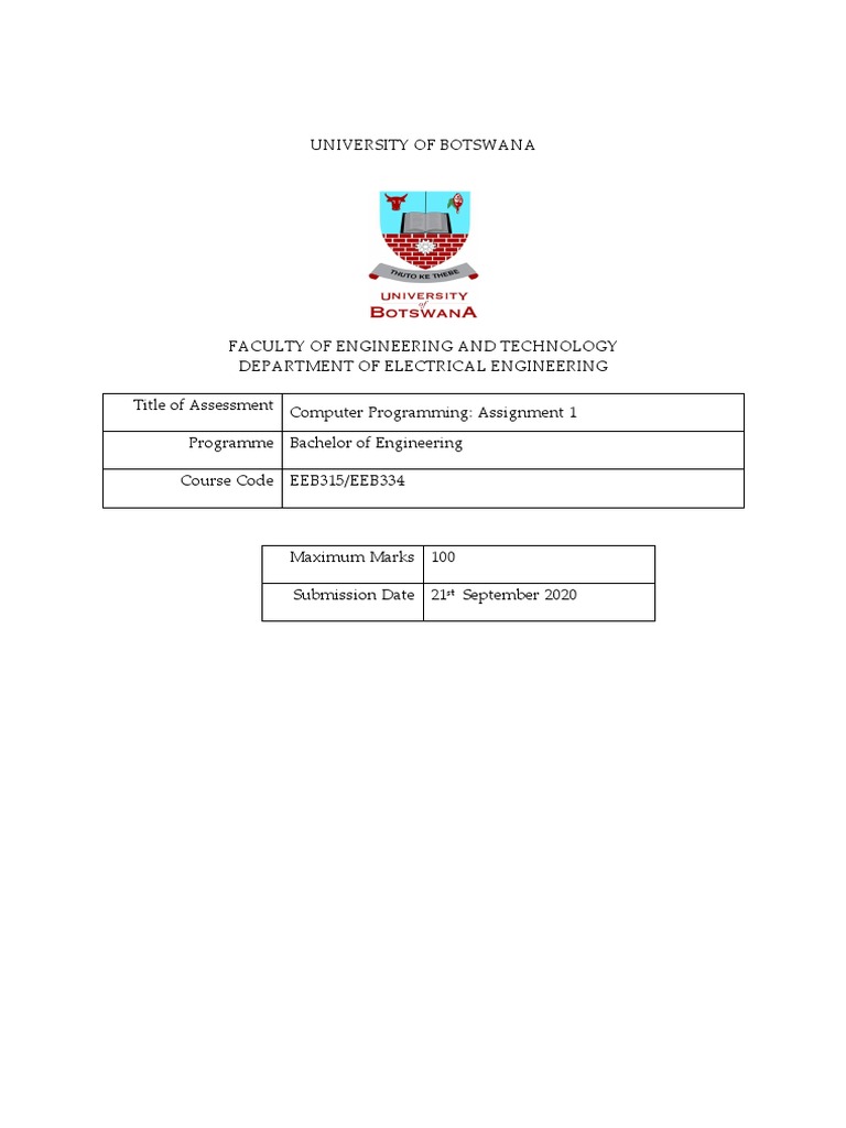 Assignment 1 2020 | Download Free PDF | Computer Science | Computing Assignment 1 2020 | Download Free PDF | Computer Science | Computing