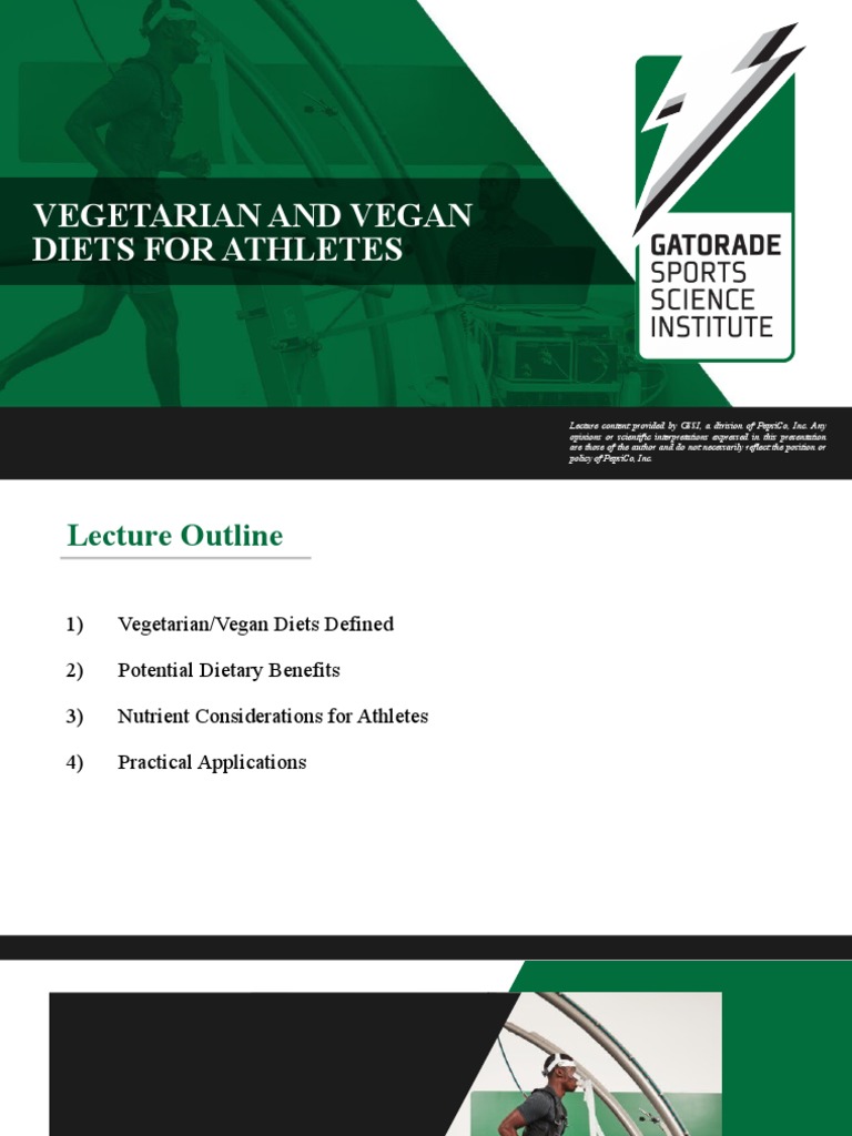 Vegetarian and Vegan Diets For Athletes | PDF