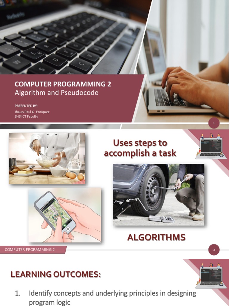 CP2 Module 2 - Algorithm and Pseudocode | PDF | Algorithms | Programming Language