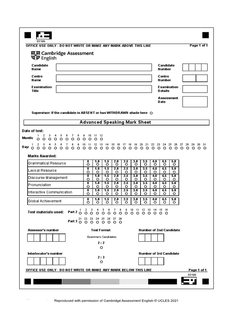 Cambridge English Advanced Speaking | PDF