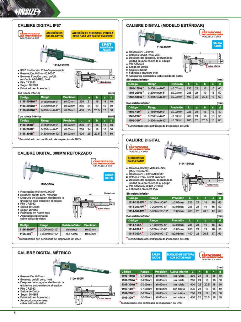 Catalogo Insize | PDF