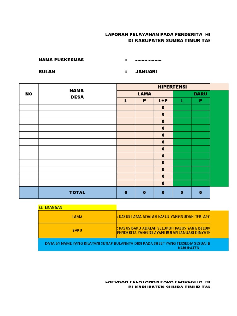 Form Laporan HT - DM Tahun 2023 | PDF