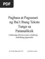 Pagabasa at Pagsusuri Reviewer Grade 11 | PDF
