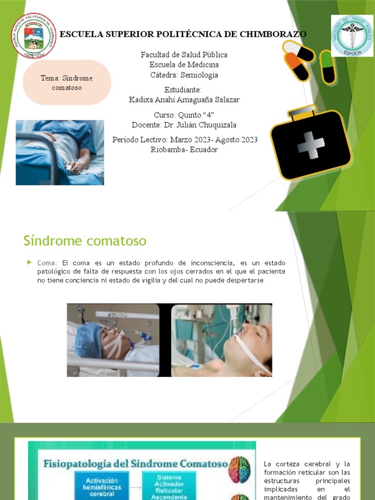 Síndrome Comatoso - Semiologia | PDF | Coma | Conciencia