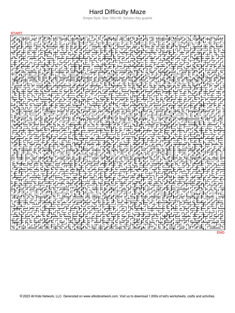 Challenging Maze for Kids | PDF