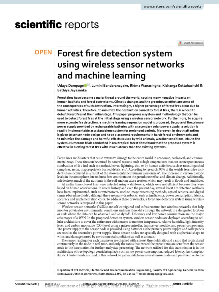 Forest_fire_detection_system_using_wireless_sensor | PDF | Wireless Sensor Network | Machine ...