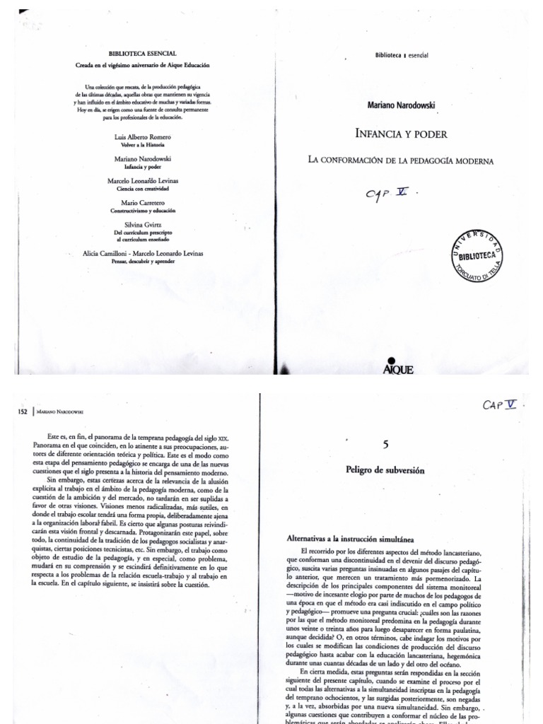 Infancia y Poder - Cap 5 | PDF