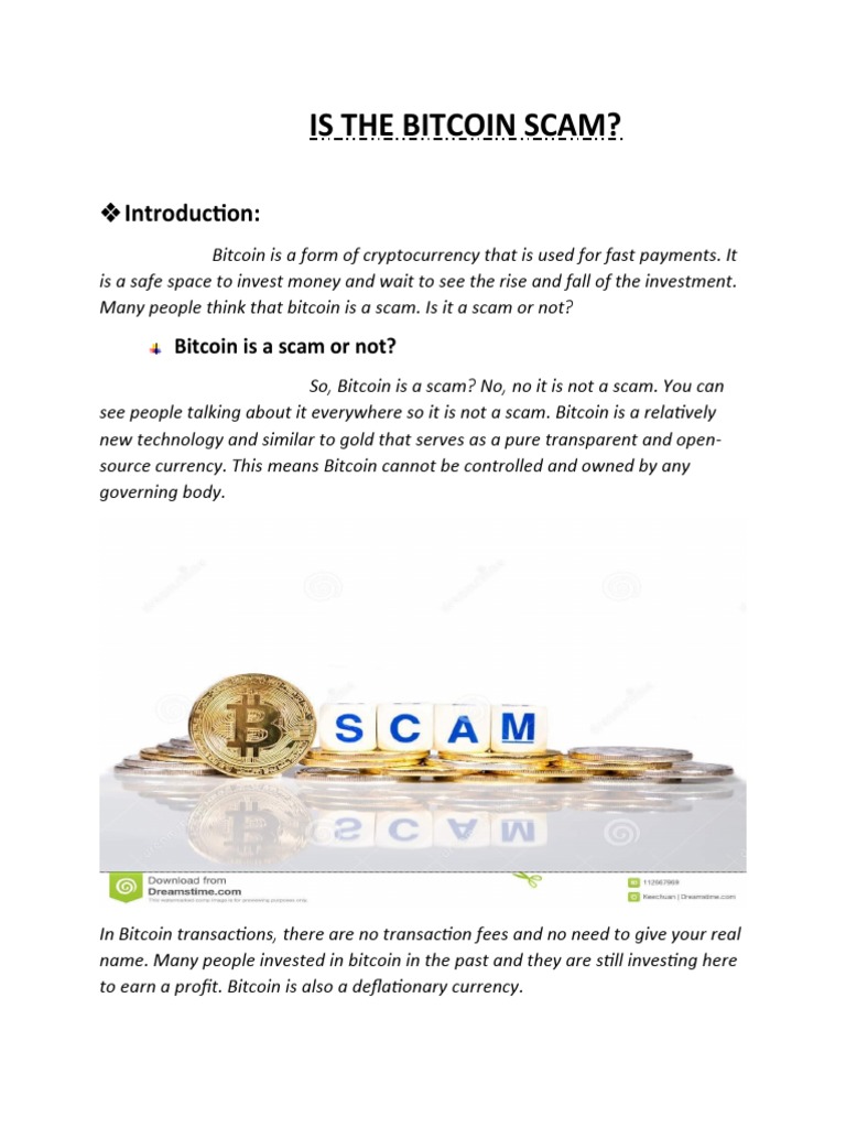 Is The Bitcoin Scam | PDF