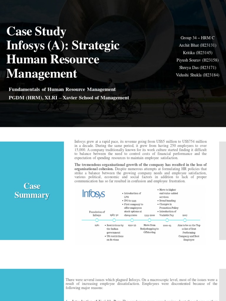Group34 Infosys Case | PDF | Human Resource Management | Organizational ...