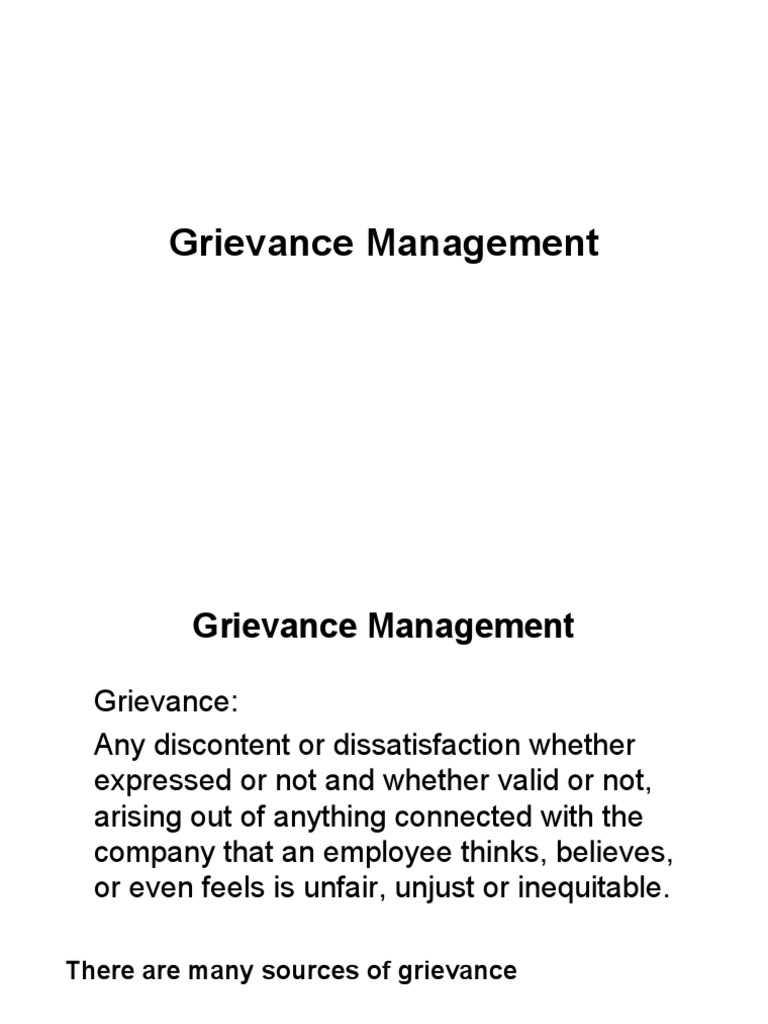Grievance Management | PDF | Government | Justice
