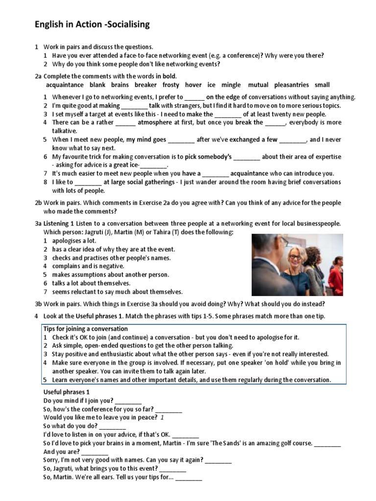 Networking Skills in English Conversations | PDF | Conversation