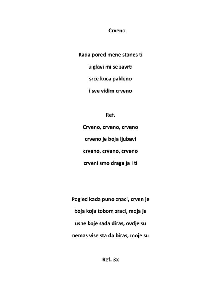 Crveno Tekst | PDF