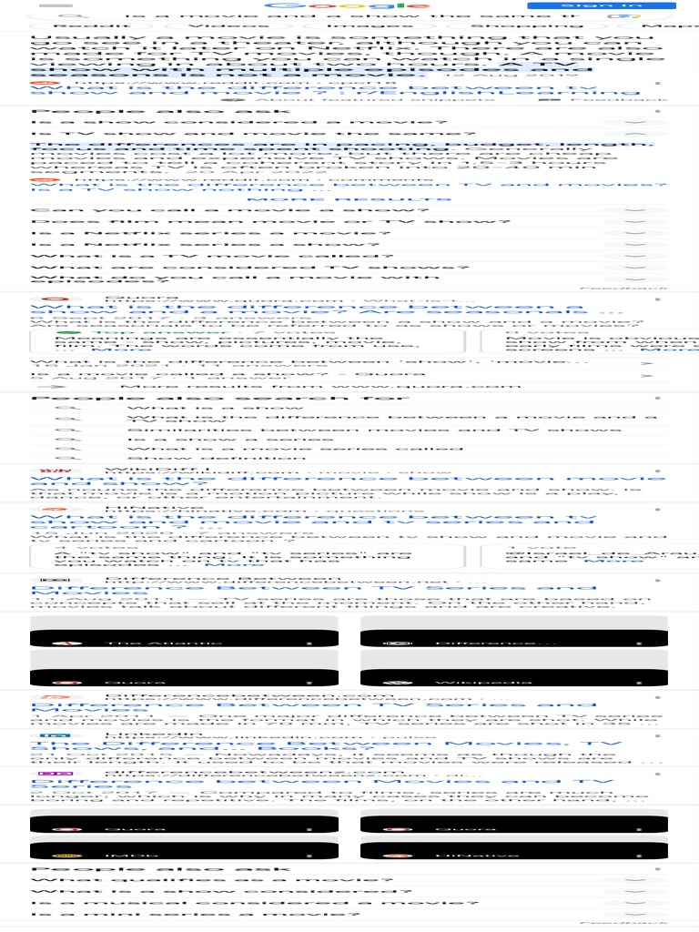 Is A Movie and A Show The Same Thing - Google Search | PDF