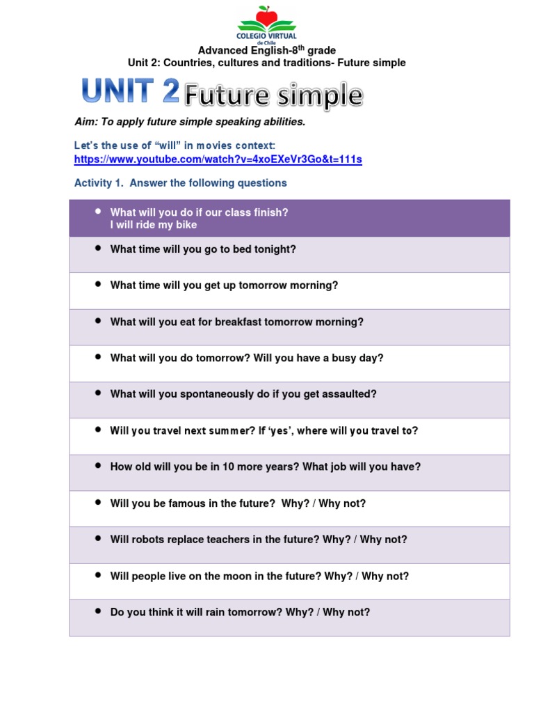 Future Simple | PDF