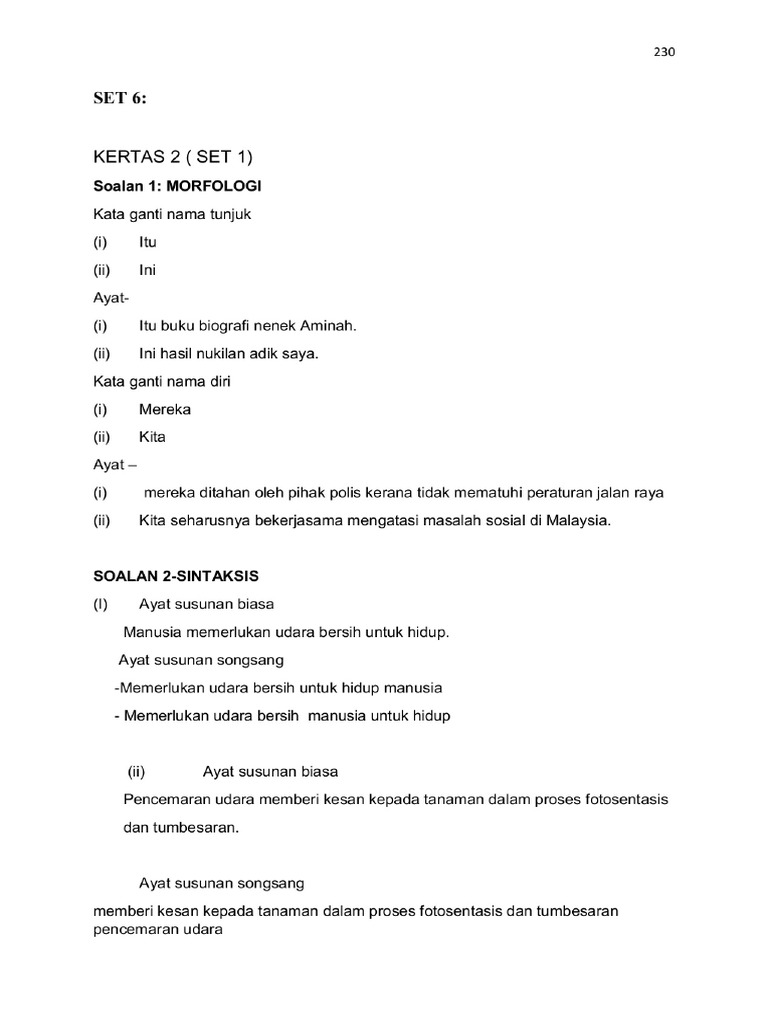 036 Modul Semarak Bahasa Melayu K1 & 2 SPM-231-237 | PDF