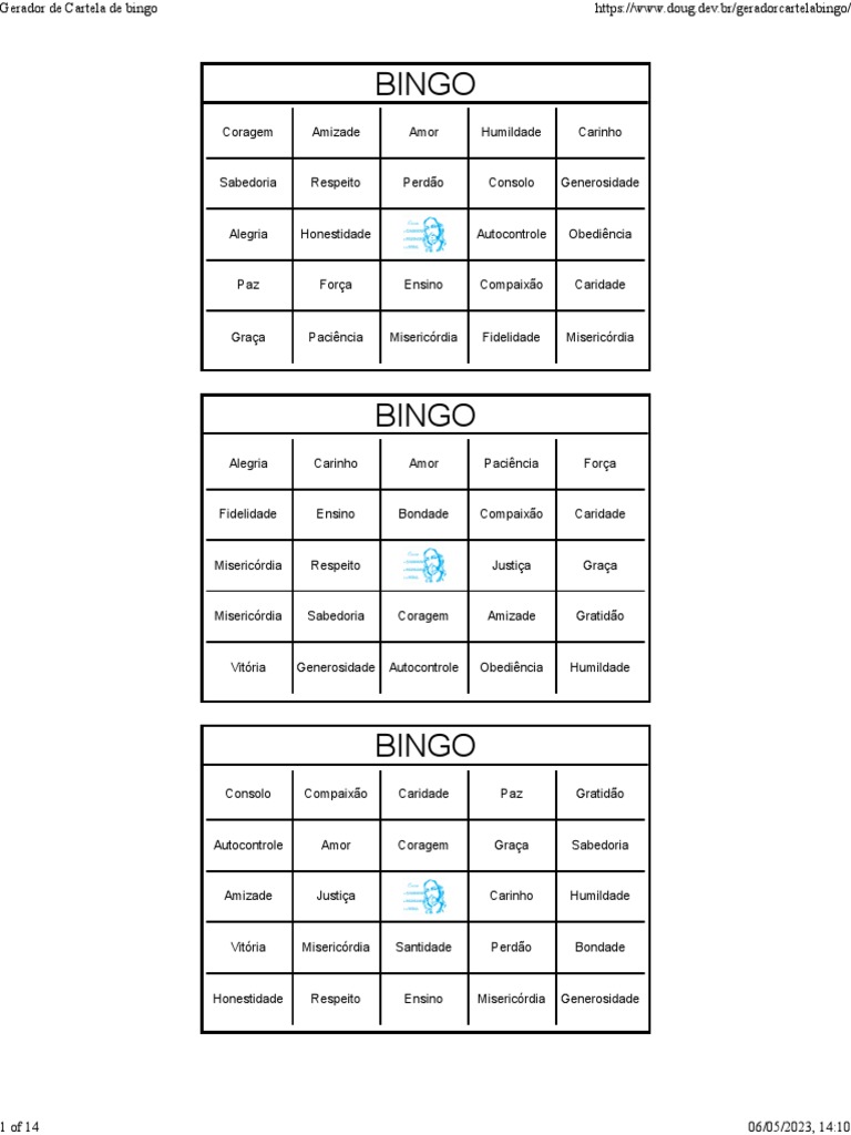 Gerador de Cartela de Bingo | PDF