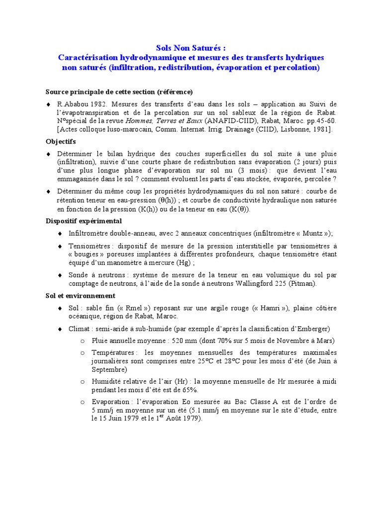1982 Ababou - SolsNonSat - HTE1982 - TEXT FIGS ALL | PDF | Sciences de ...