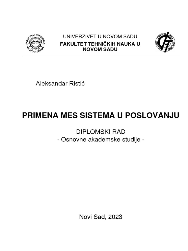 IM134 18 Aleksandar Ristić 2023 Diplomski Rad | PDF