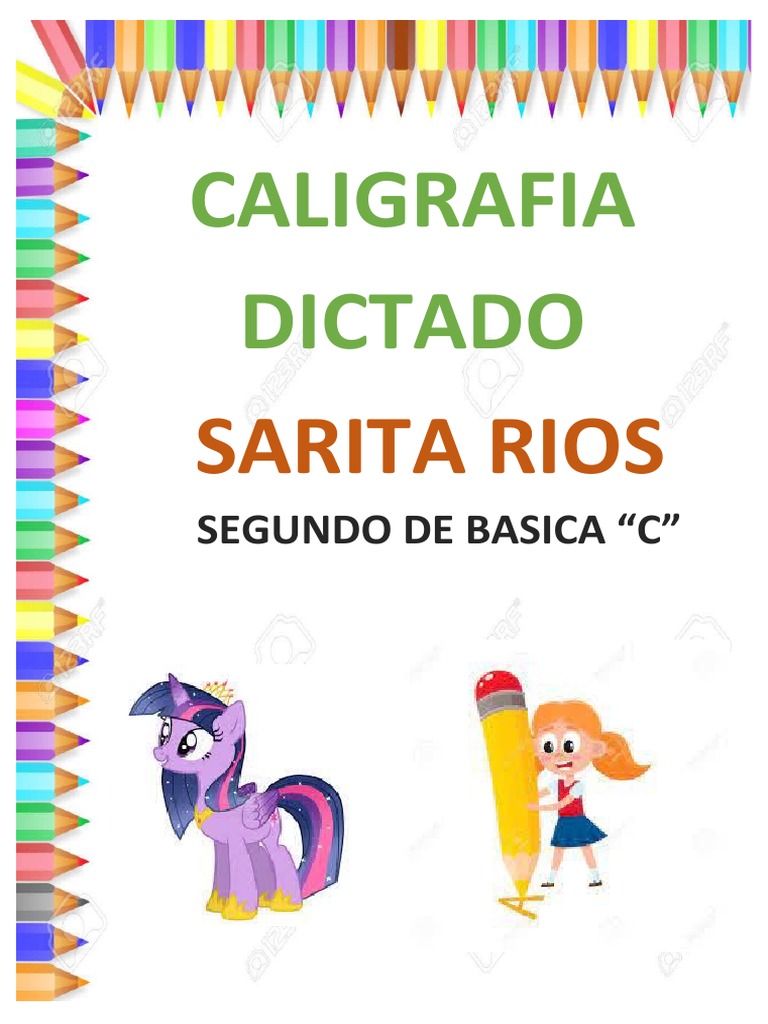 Caratulas CALIGRAFIA Y DICTADO | PDF