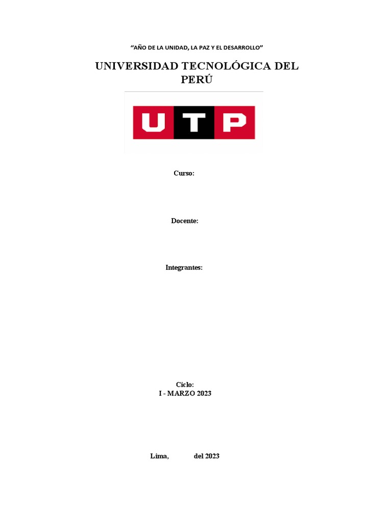 Caratula Utp | PDF