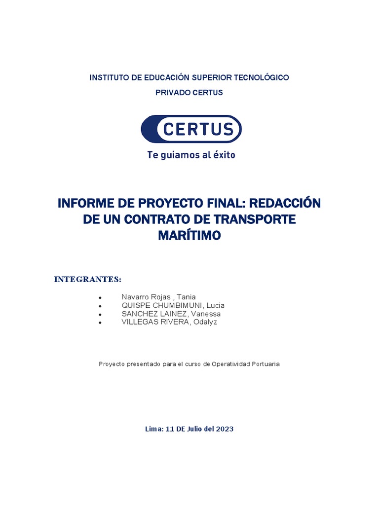 Aa4 Informe Final Grupo 4 | PDF | Transporte de mercancías | Gestión de la cadena de suministro