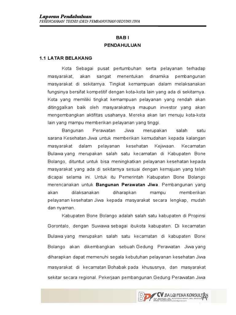Contoh - Laporan - Pendahuluan 1 | PDF