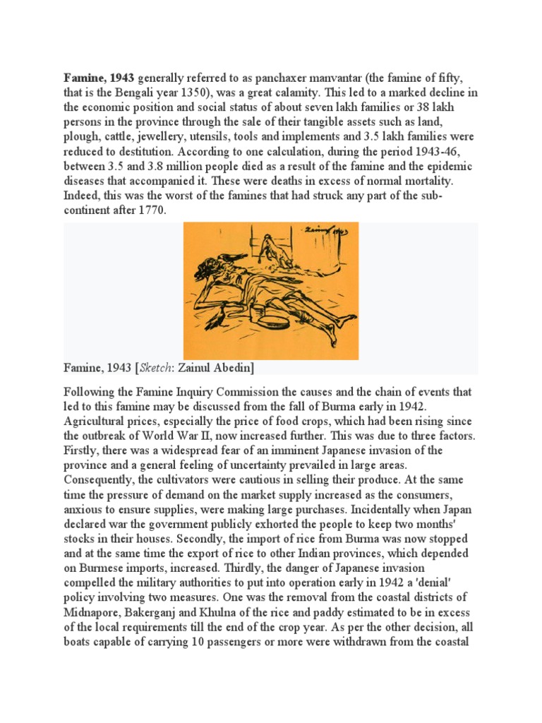 Famine in Bengal 1943 | PDF | Famine | Rice