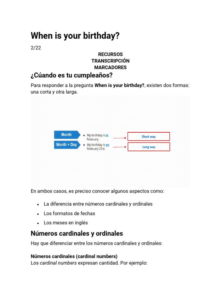 When Is Your Birthday | PDF | Lógica matemática | Conceptos matemáticos