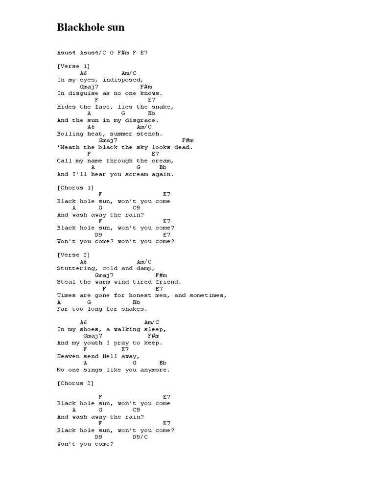 Black Hole Sun | PDF