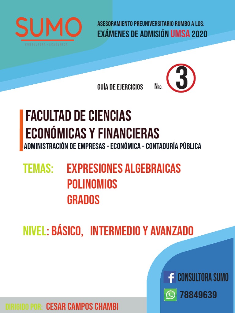Exp. Alg. Grados y Polinomio 3 | Descargar gratis PDF | Análisis ...