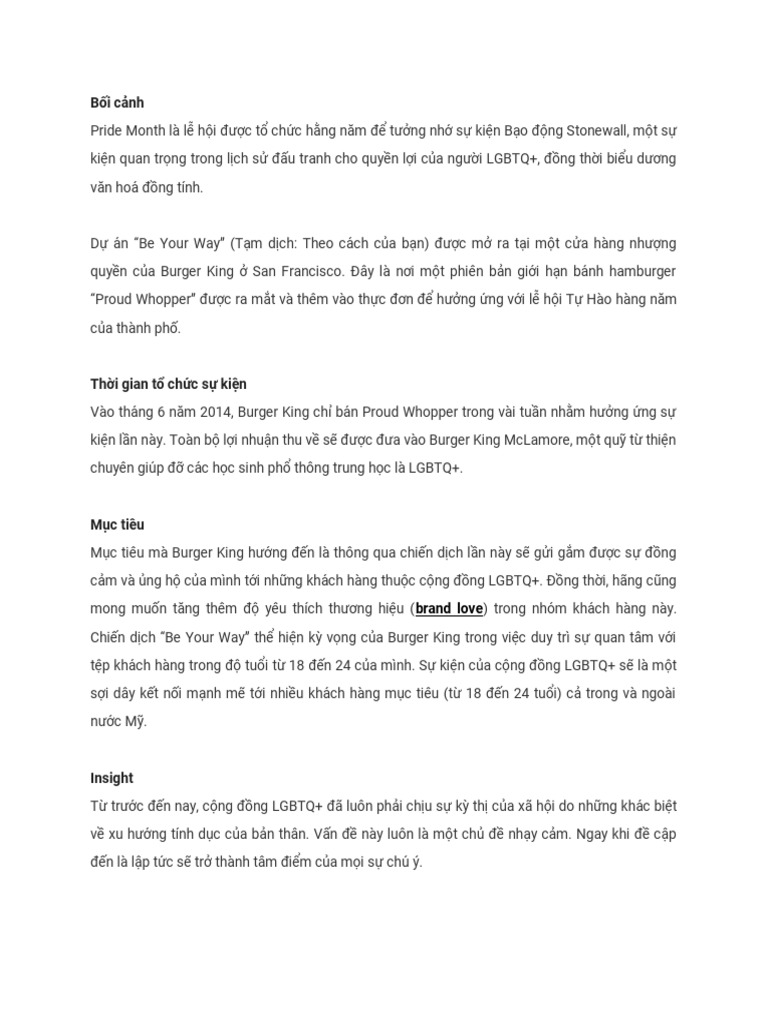 Case Study Burger King | PDF